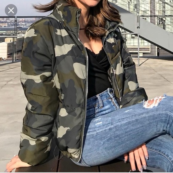 H&M | Jackets & Coats | Hm Military Puffer | Poshmark